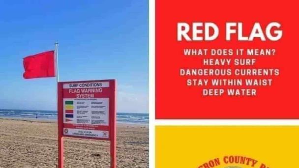 Colocan banderas de alerta en la playa por el frente frío