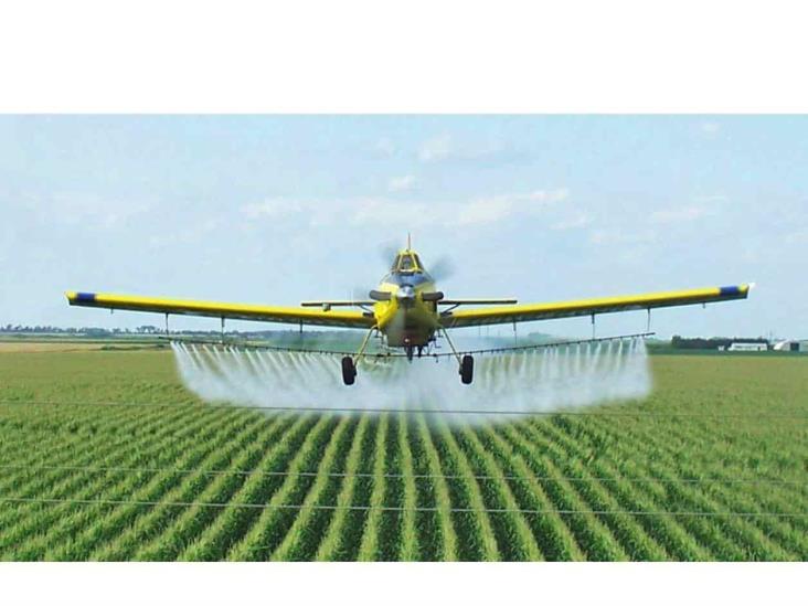 Fumigan a través de aeronaves